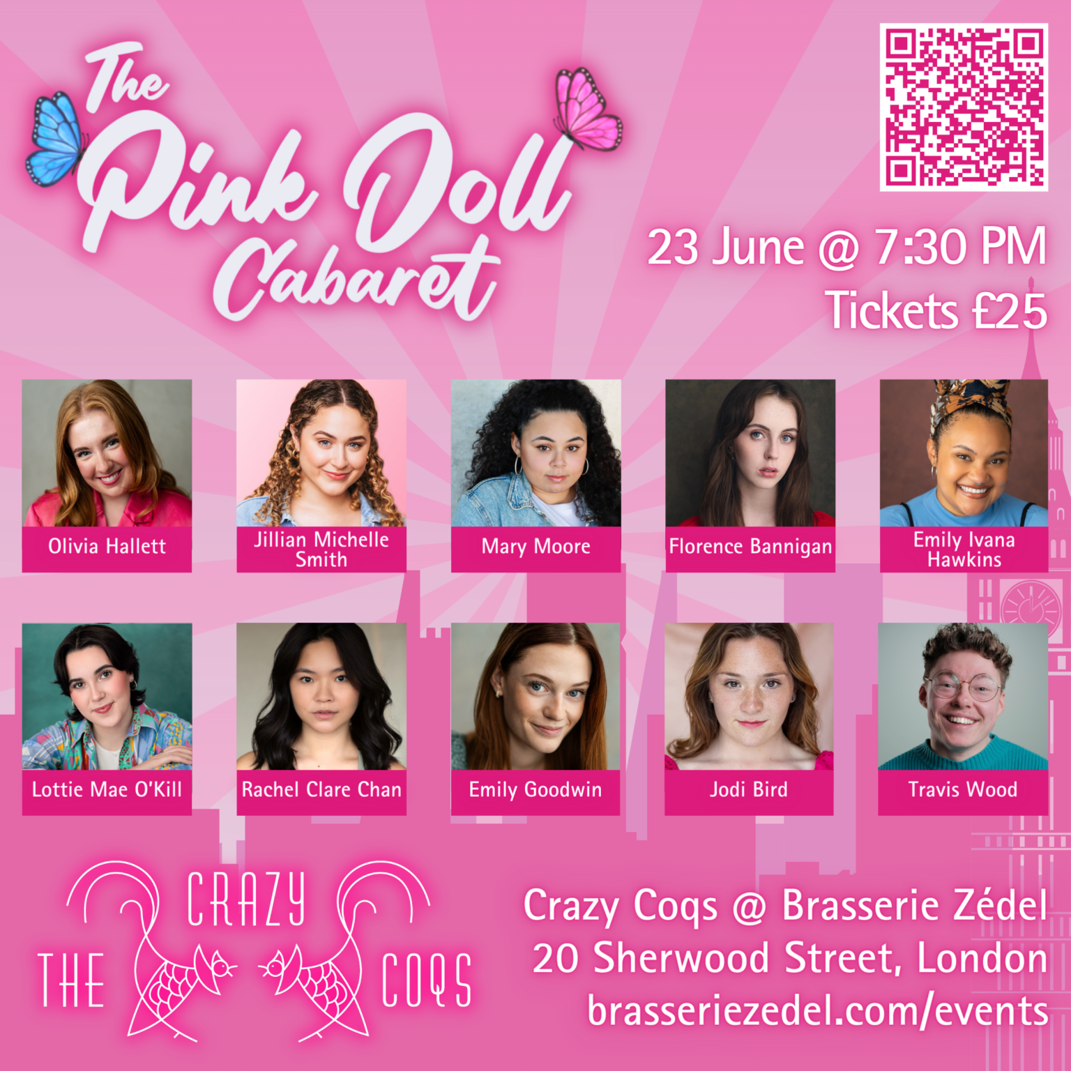 THE PINK DOLL CABARET ANNOUNCED FOR THE CRAZY COQS – Theatre Fan